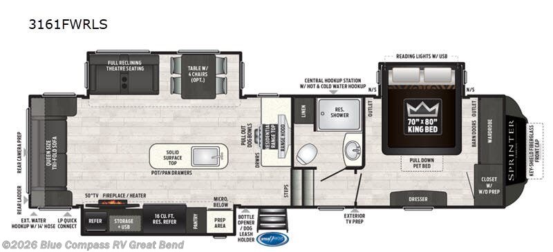 2020 Keystone Sprinter 3161FWRLS RV for Sale in Great Bend, KS 67530 ...