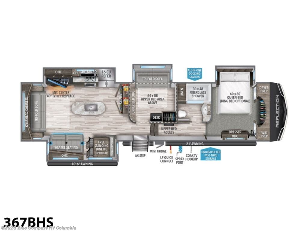 2022 Grand Design Reflection Fifth-Wheels 367BHS RV for Sale in ...