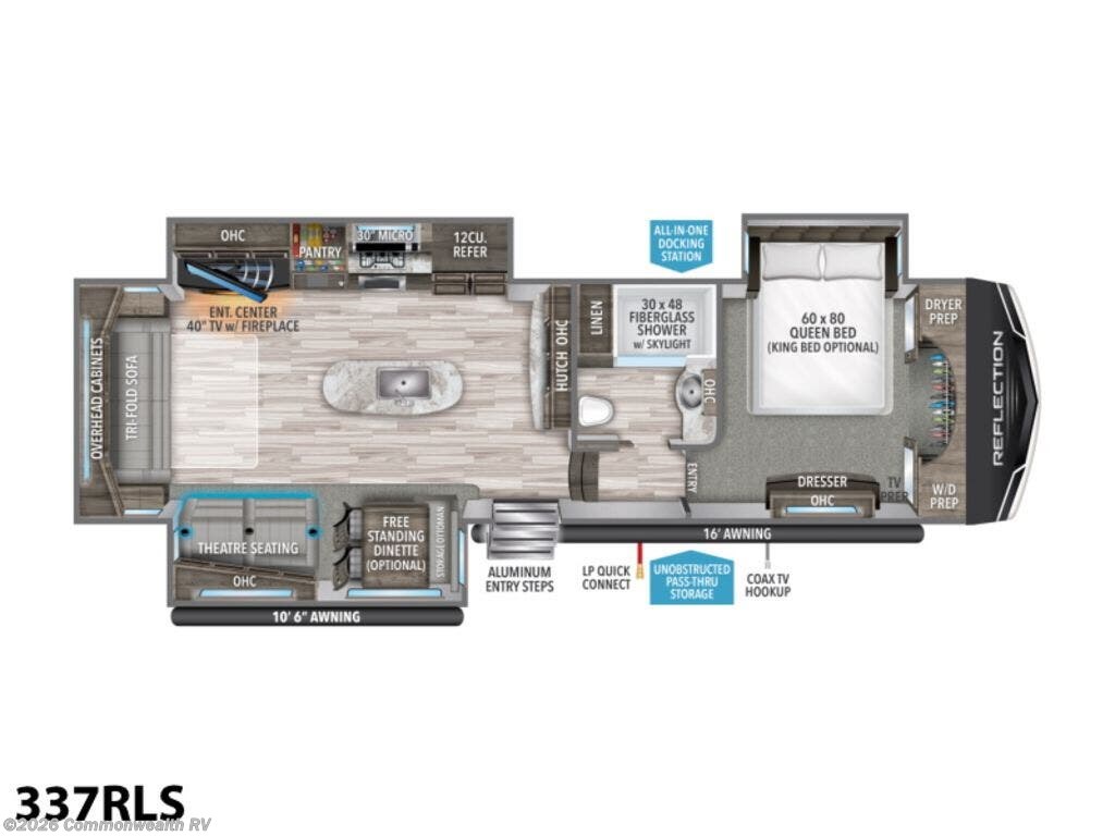 2021 Grand Design Reflection Fifth-Wheel 337RLS RV for Sale in Ashland ...