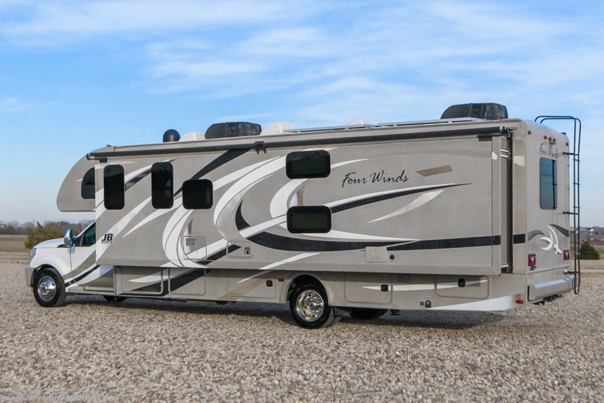 2015 Thor Motor Coach Four Winds Super C 35SB Bunk Model RV W/ Solar, King Bed, Auto Leveling ...