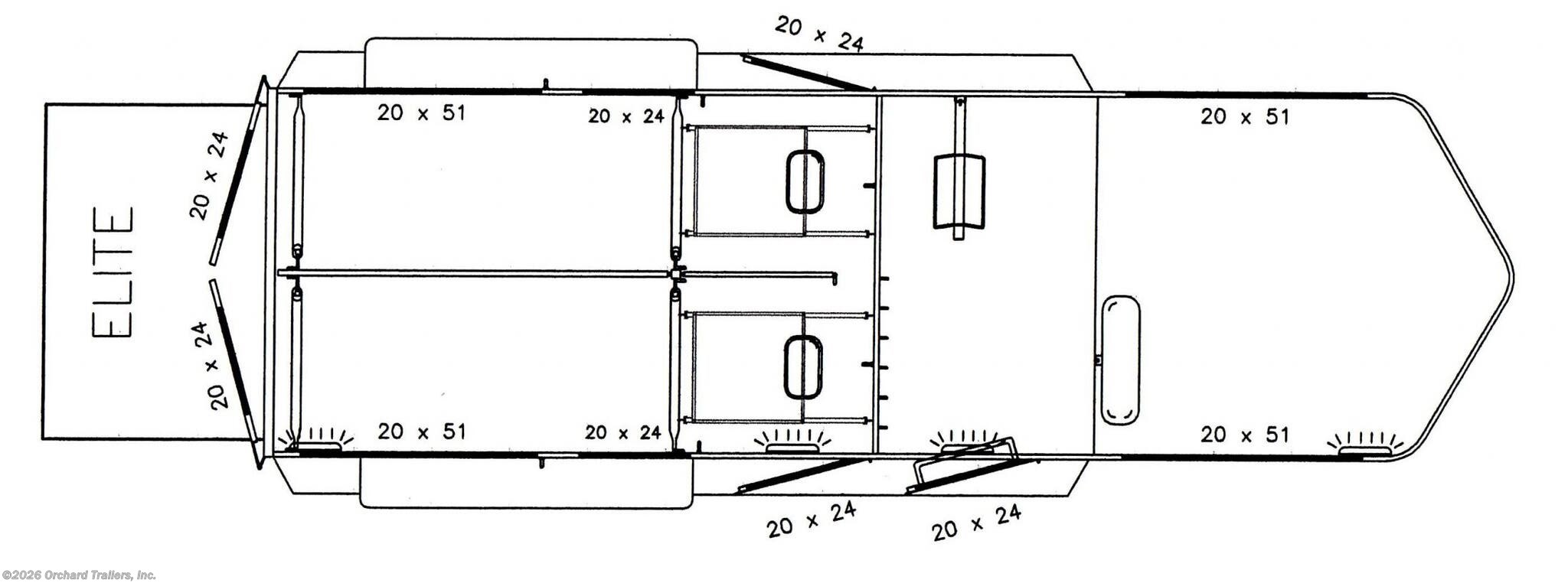 2026 Hawk Trailers Model-134 Elite