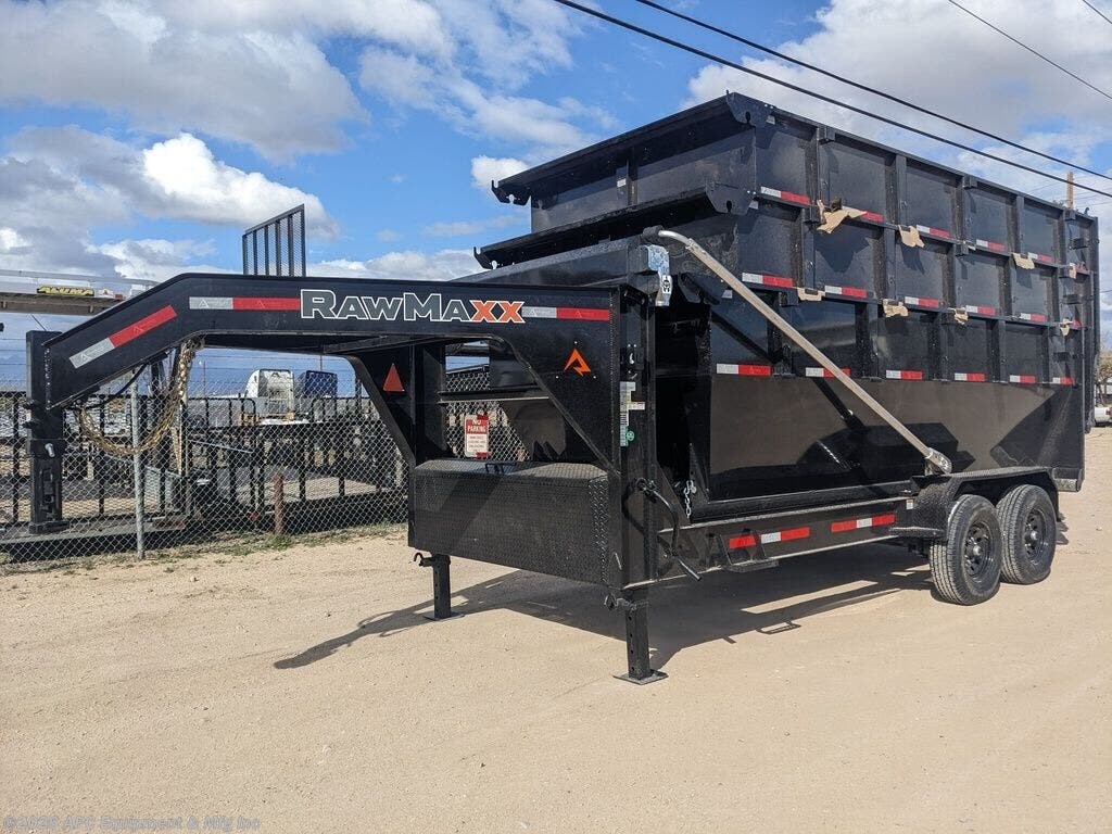 6x16 Cargo Trailer for sale | New RawMaxx 83x16 RDX 3-Bin Roll Off Dump ...