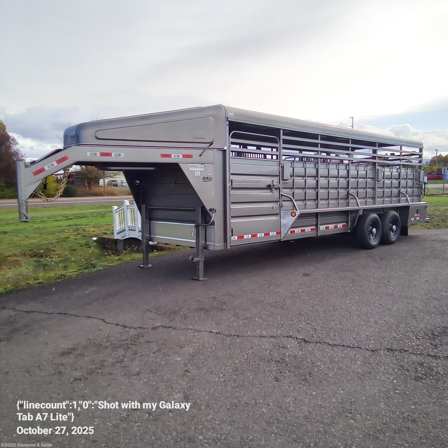 6x24 Cattle/Livestock Trailer for sale | New GR 6'8"X24' 14K Gooseneck ...