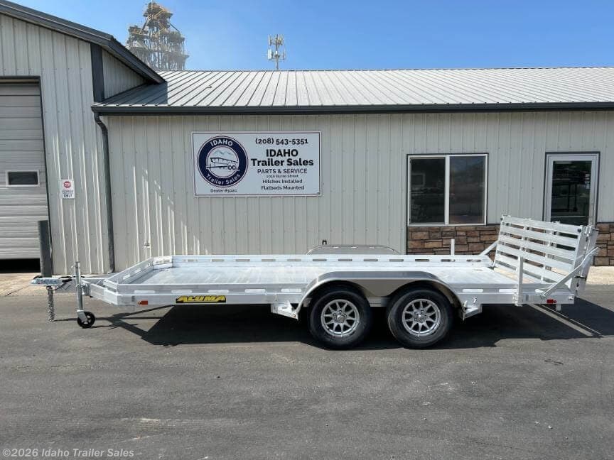 2026 Aluma 7816TA-BT 77x16 Tandem Axle Aluminum Utility Trailer 7K