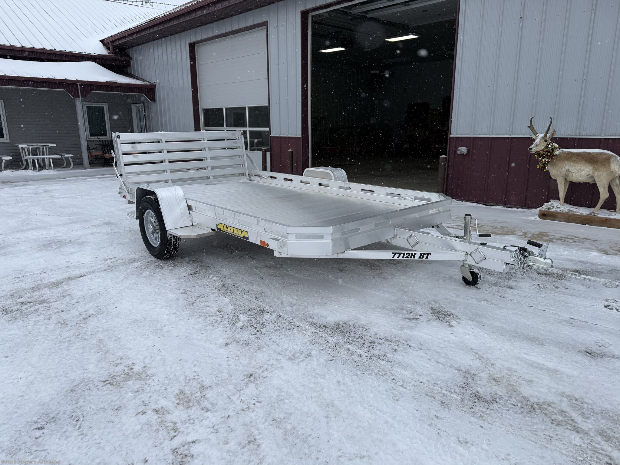 2027 Aluma 7712HBT 6'5" x 12' Utility Trailer w/Bifold Tailgate