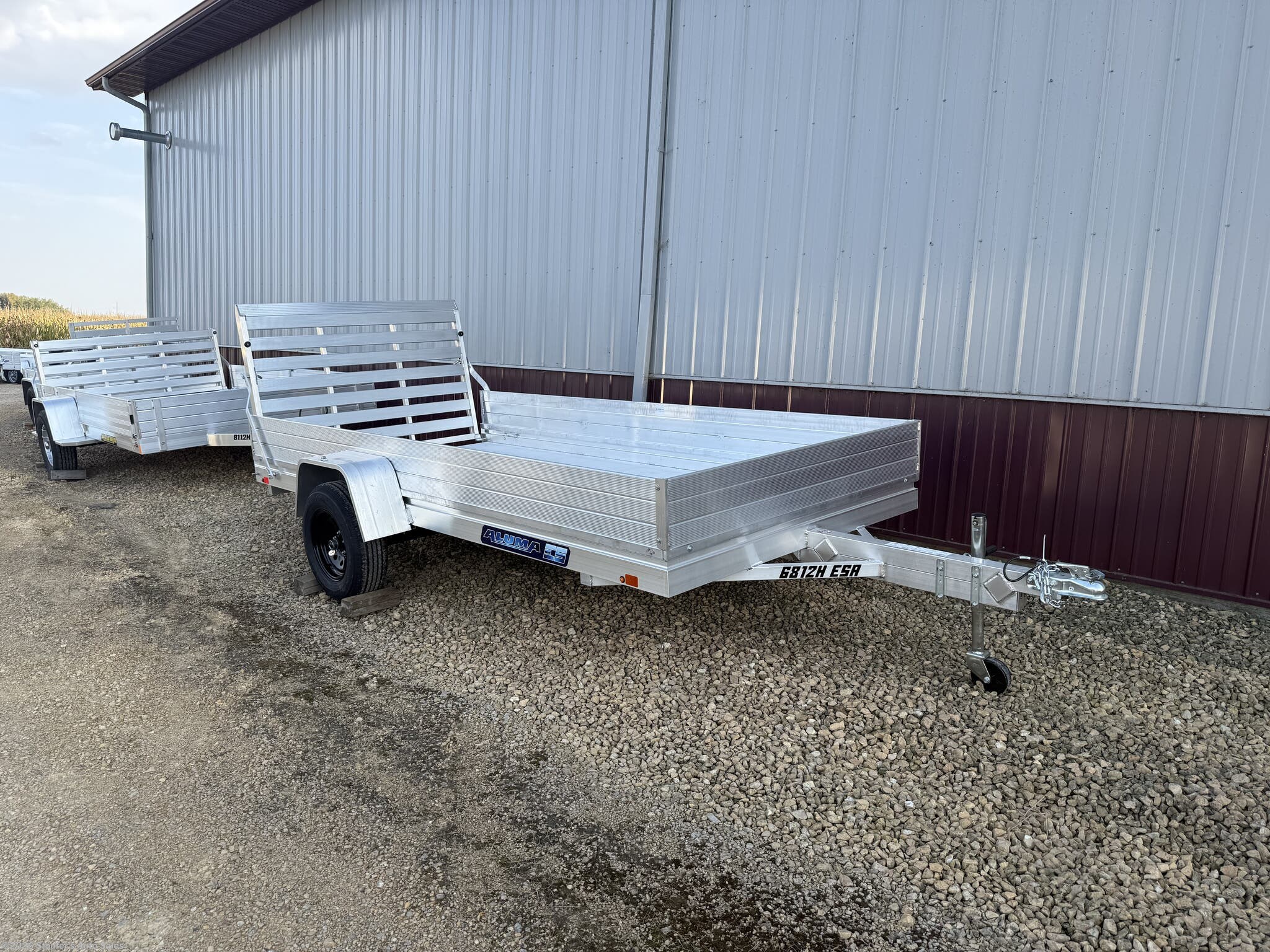 2026 Aluma 6812H-ESA 5'6" x 12' Utility Trailer W/1' Side Rack Kit