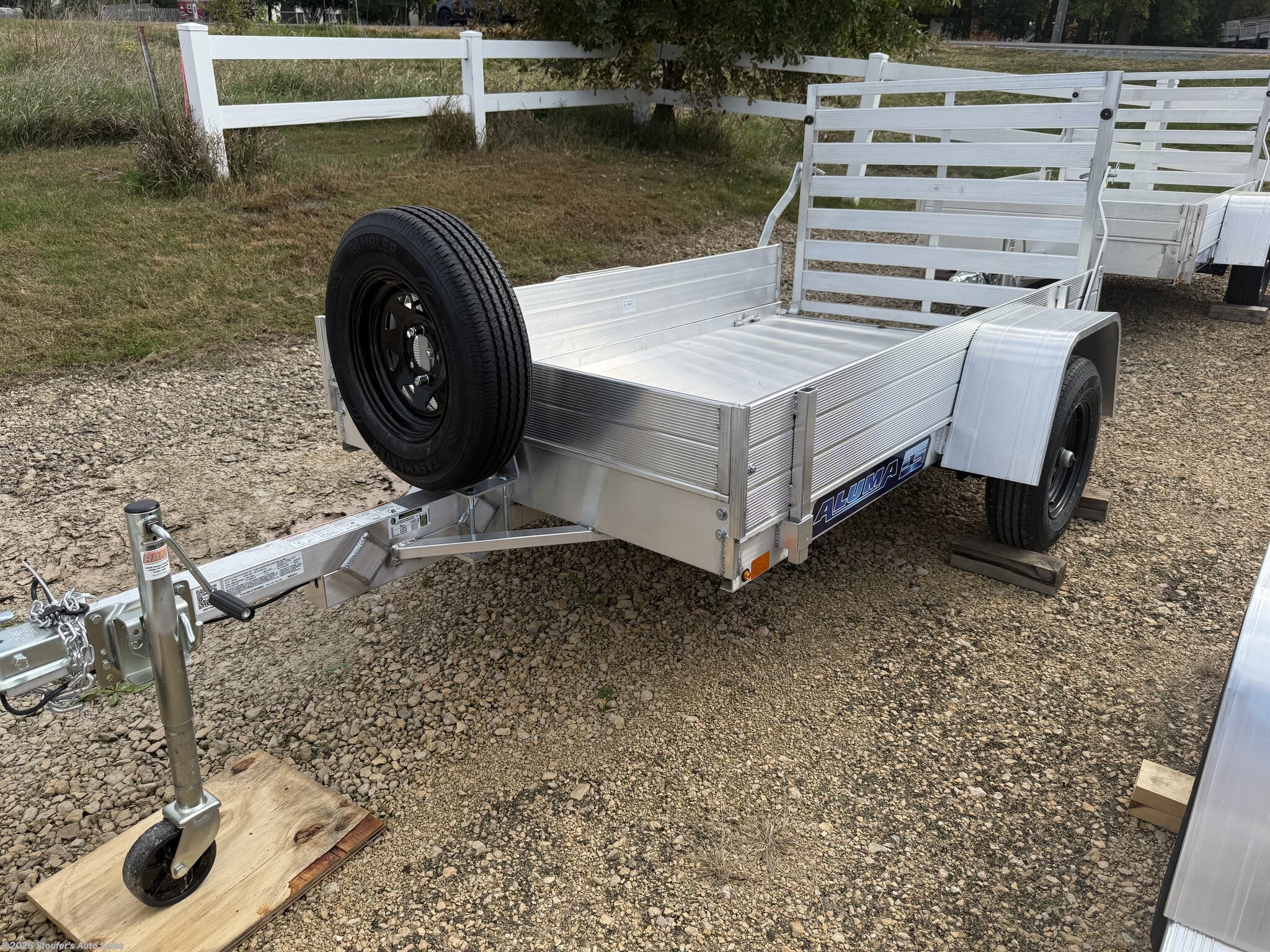 2026 Aluma 548ESA-S-TG 4'6" X 8' Utility Trailer w/1' Side Rack Kit