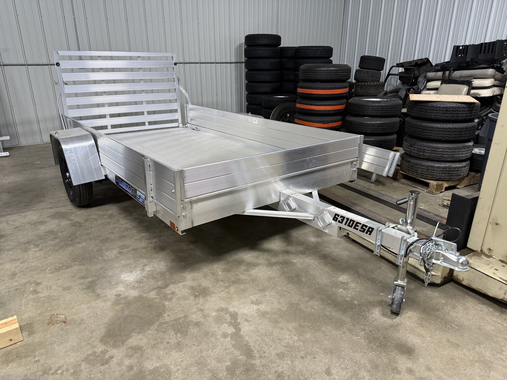 2026 Aluma 6310ESA-S-TG 5'3" x 10' UTILITY TRAILER 1/FT SIDE RACK KIT