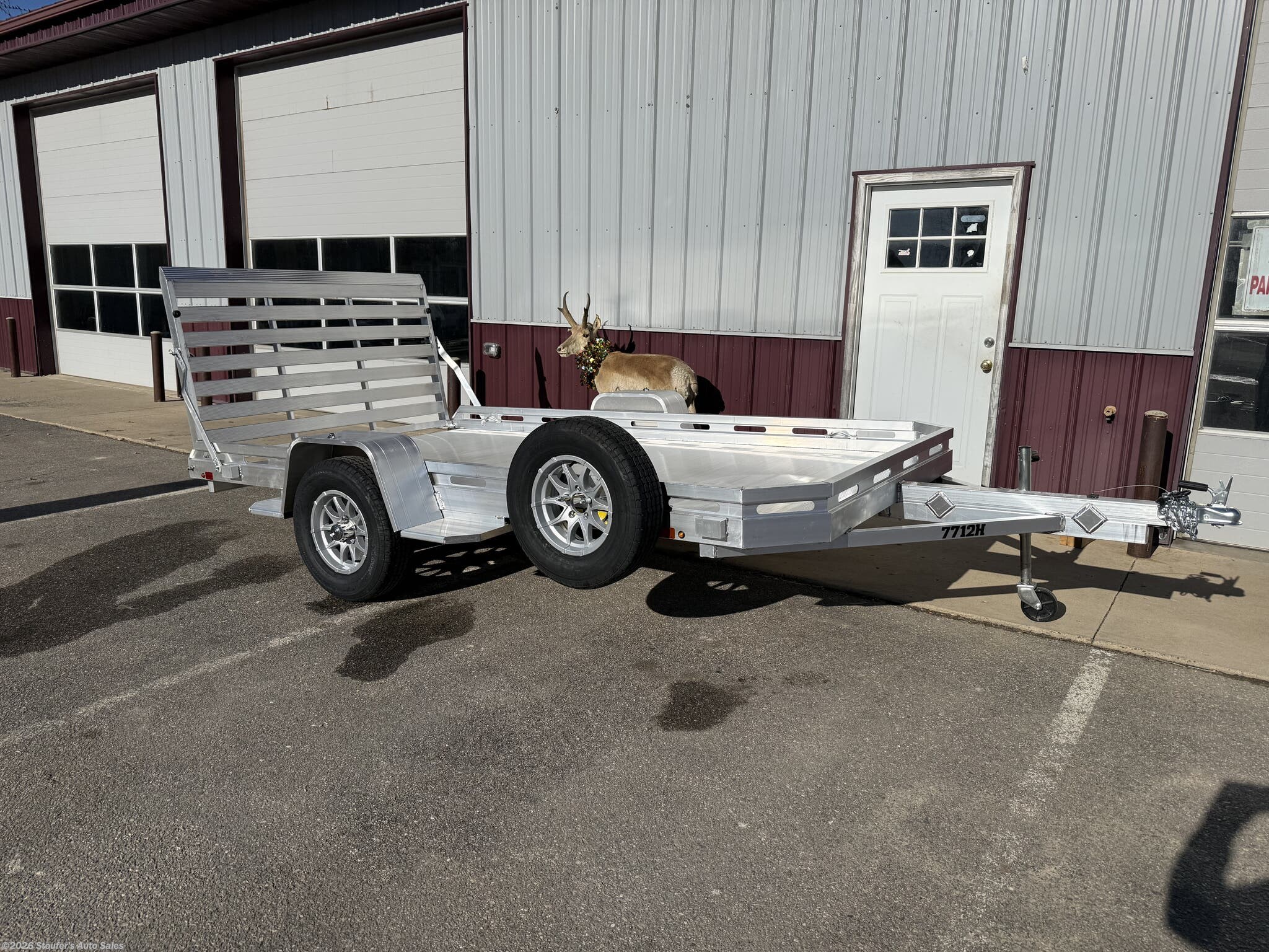 2026 Aluma 7712H 6'5" x 12' Utility Trailer with Matching Spare