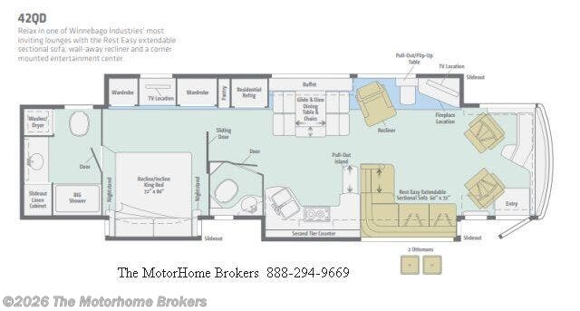 2016 Winnebago Tour 42QD (in Frederick, MD) RV for Sale in Salisbury ...