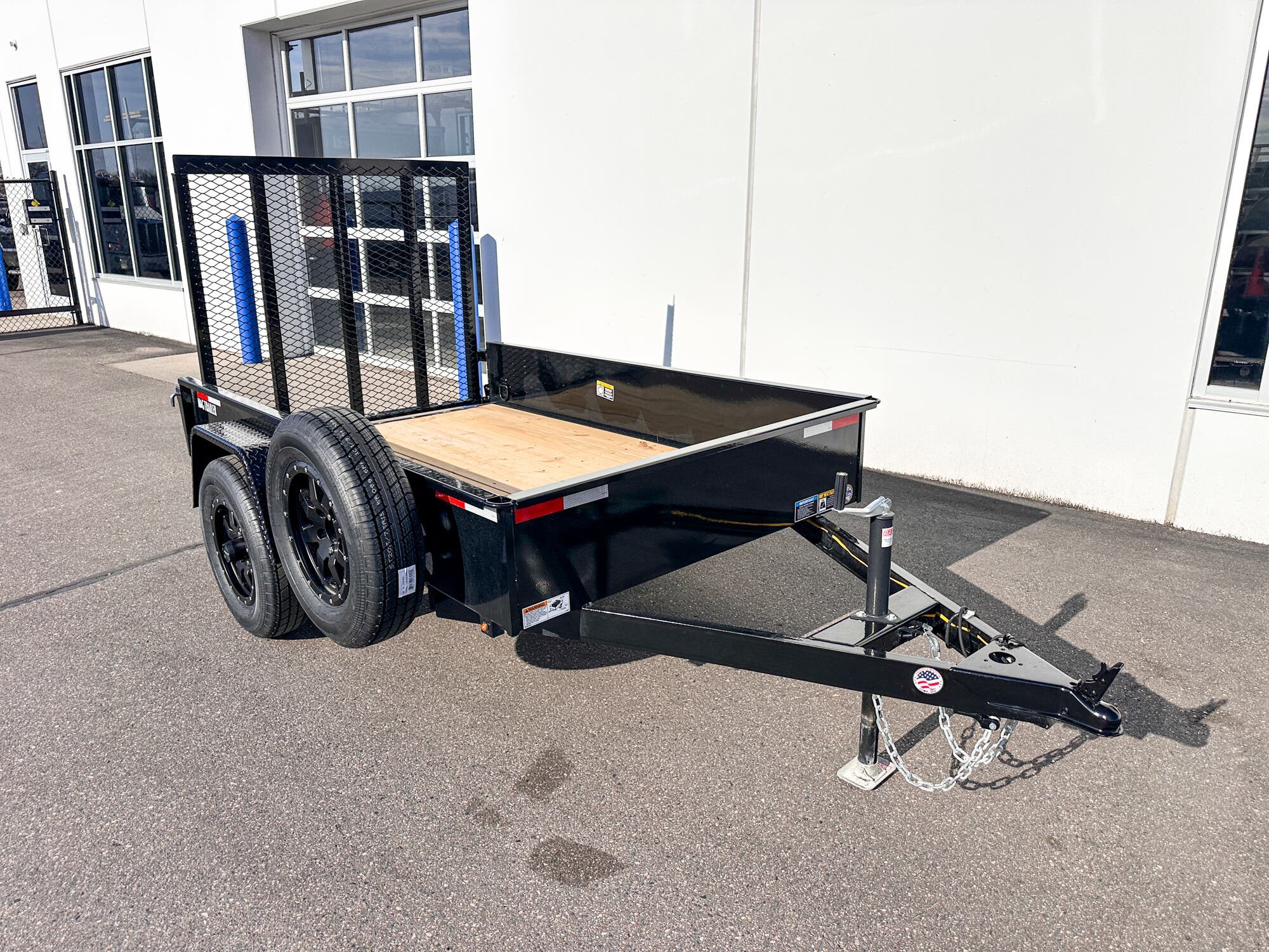 2025 H&H 60X8 SOLID SIDE UTILITY TRAILER - BLACK