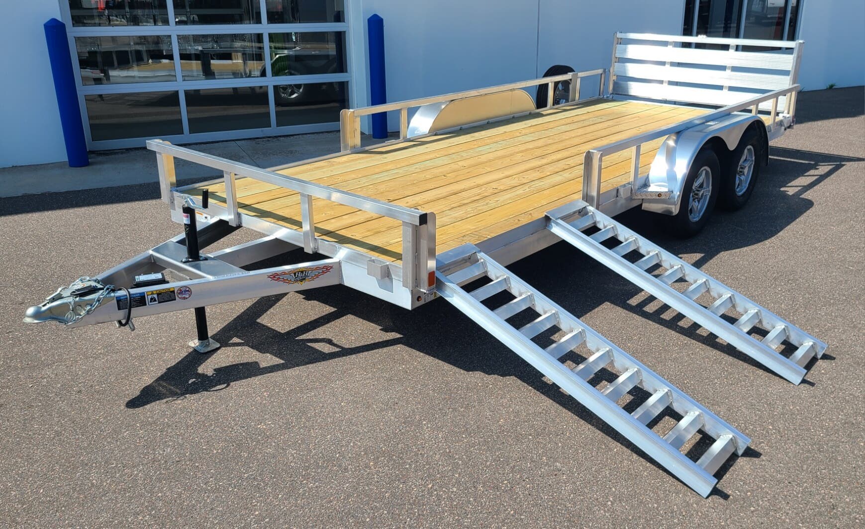 2025 H&H 82X18 ALUMINUM ATV/RAIL SIDE UTILITY TRAILER