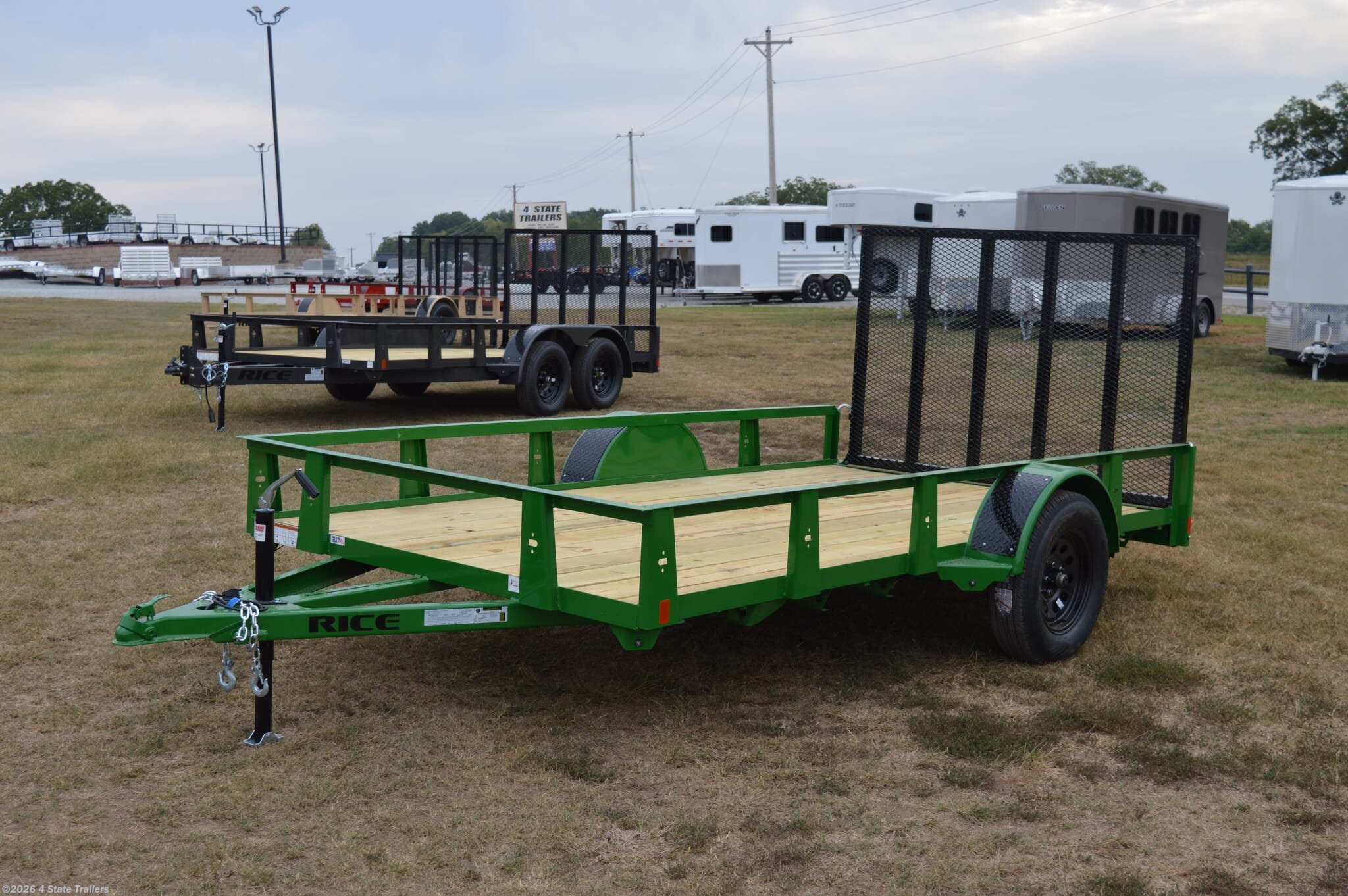 6x12 Utility Trailer for sale | New Rice Trailers Single Utility 76X12 ...