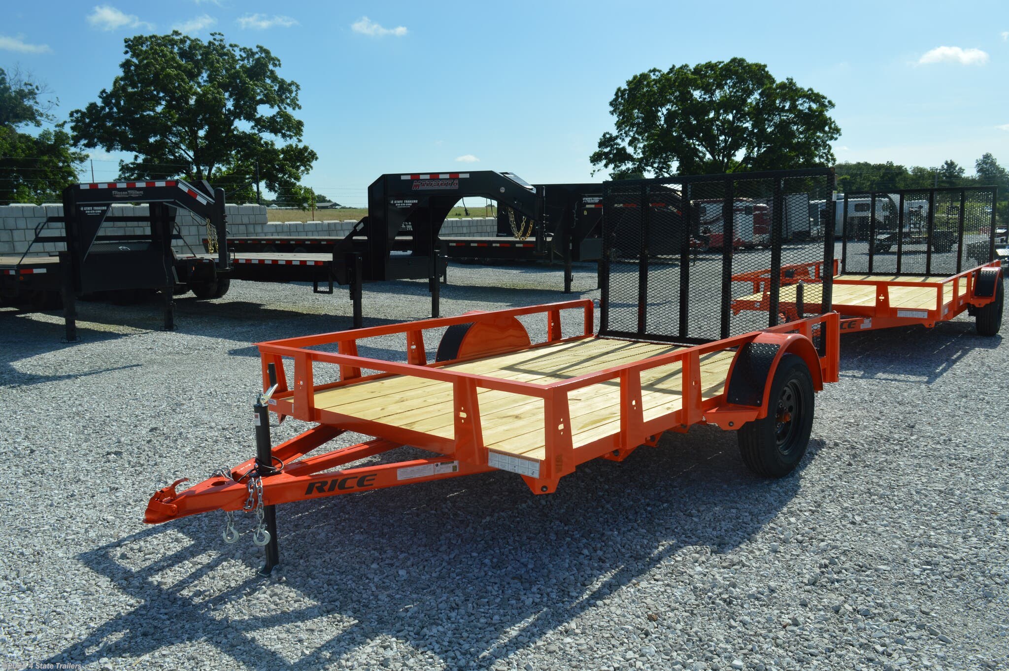 6x10 Utility Trailer for sale | New Rice Trailers Single Utility 76"X10 ...