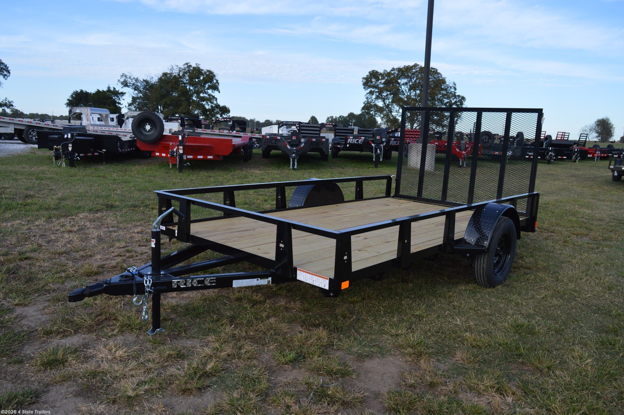 6x12 Utility Trailer for sale | New Rice Trailers Single Utility 76"X12 ...