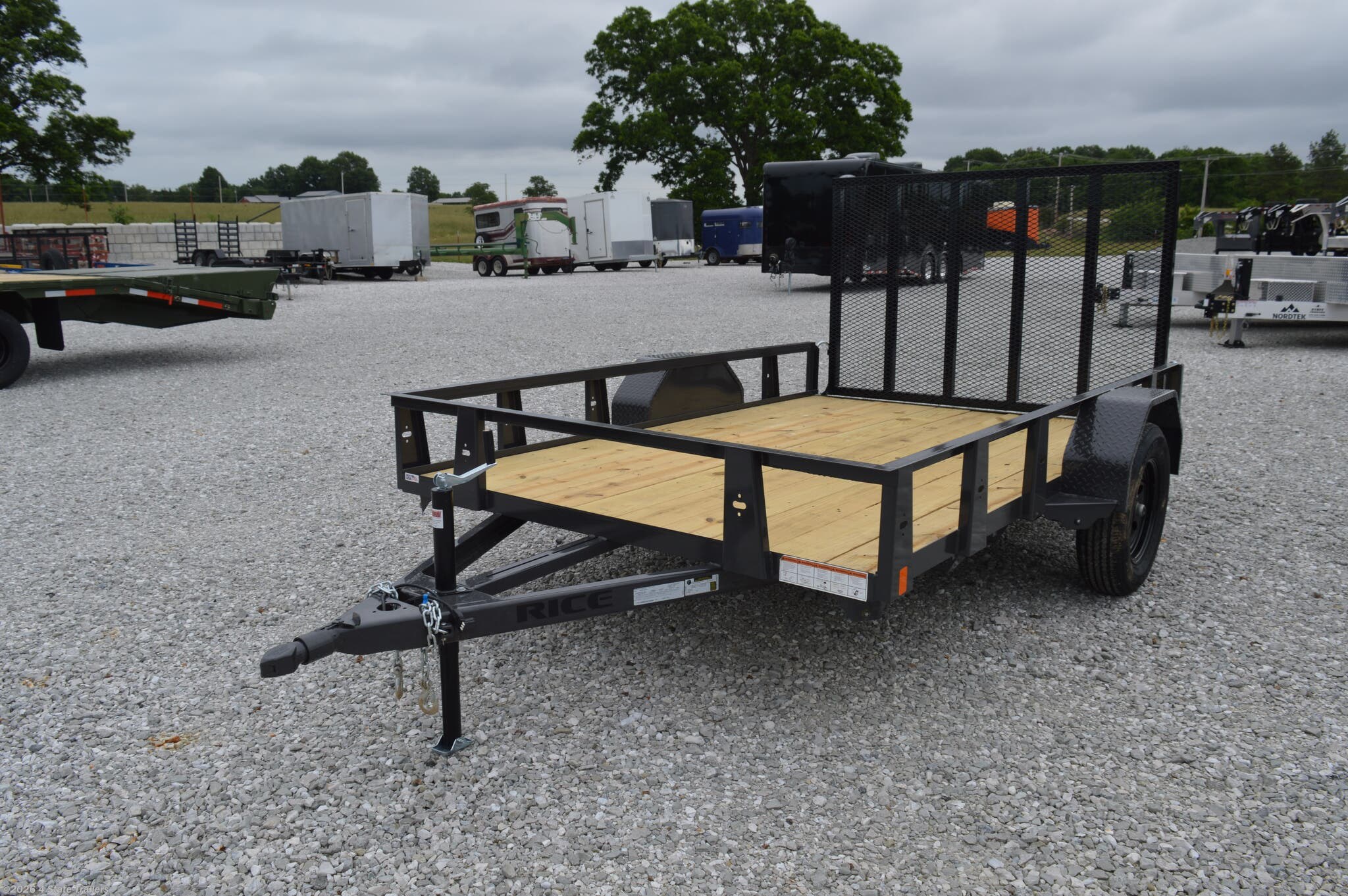 2026 Rice Trailers Single Utility 76"X10' Utility Trailer 3.5K Axle