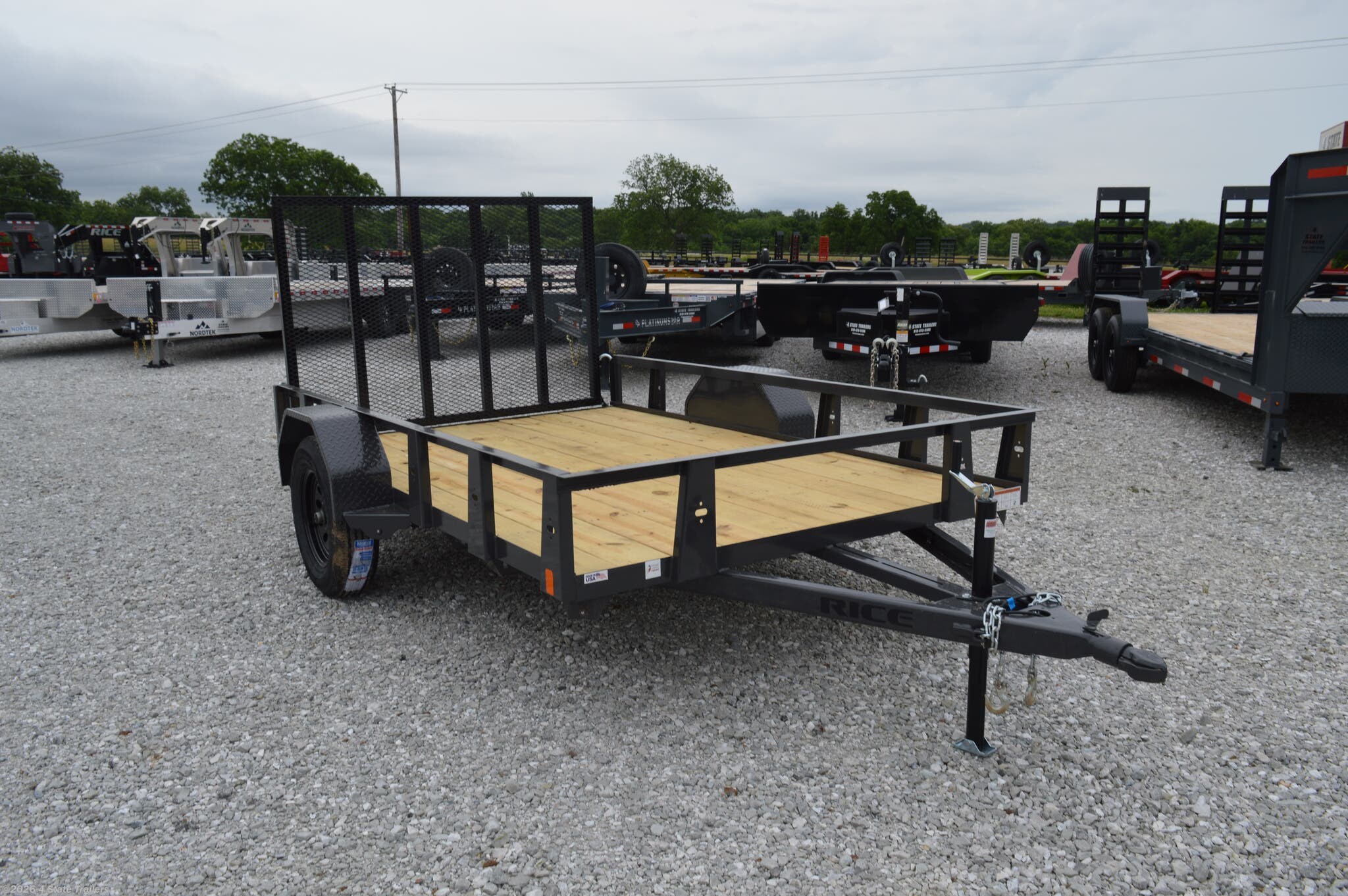 2026 Rice Trailers Single Utility 76"X10' Utility Trailer 3.5K Axle