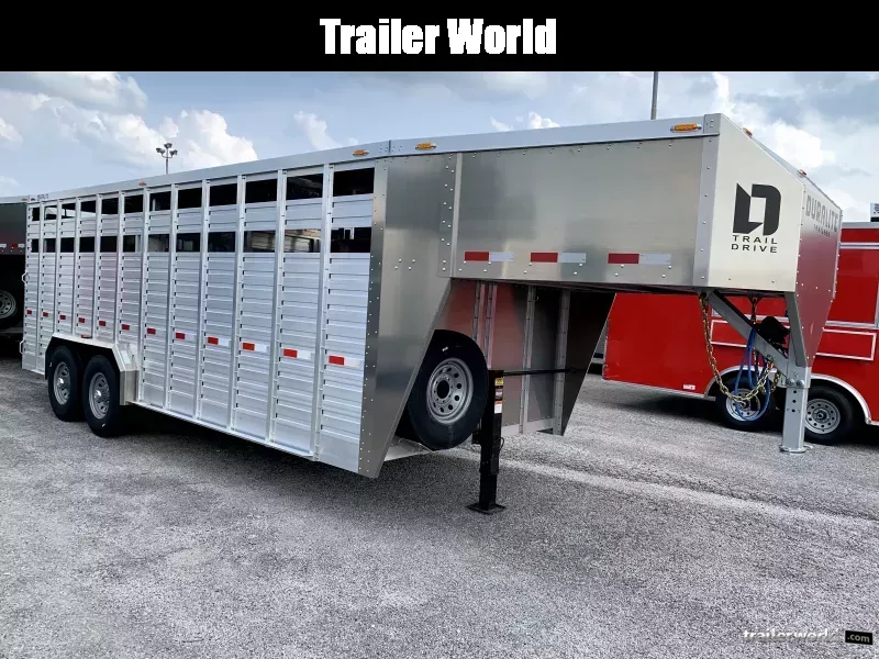 2026 Duralite Trail Drive Aluminum 90" x 20' Gooseneck Stock Trailer