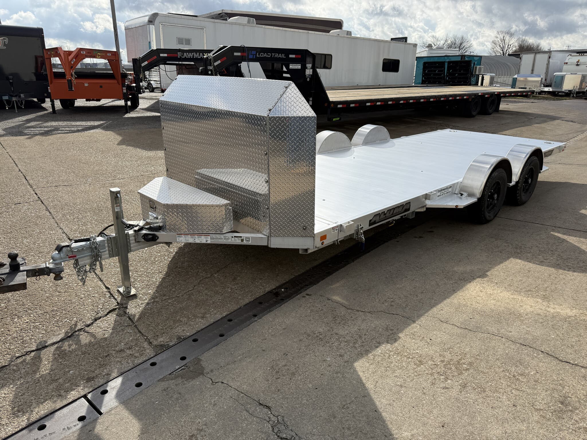 2026 Aluma 8218LP-Tilt 81" x 18' Low Profile Tilt Executive Car Hauler