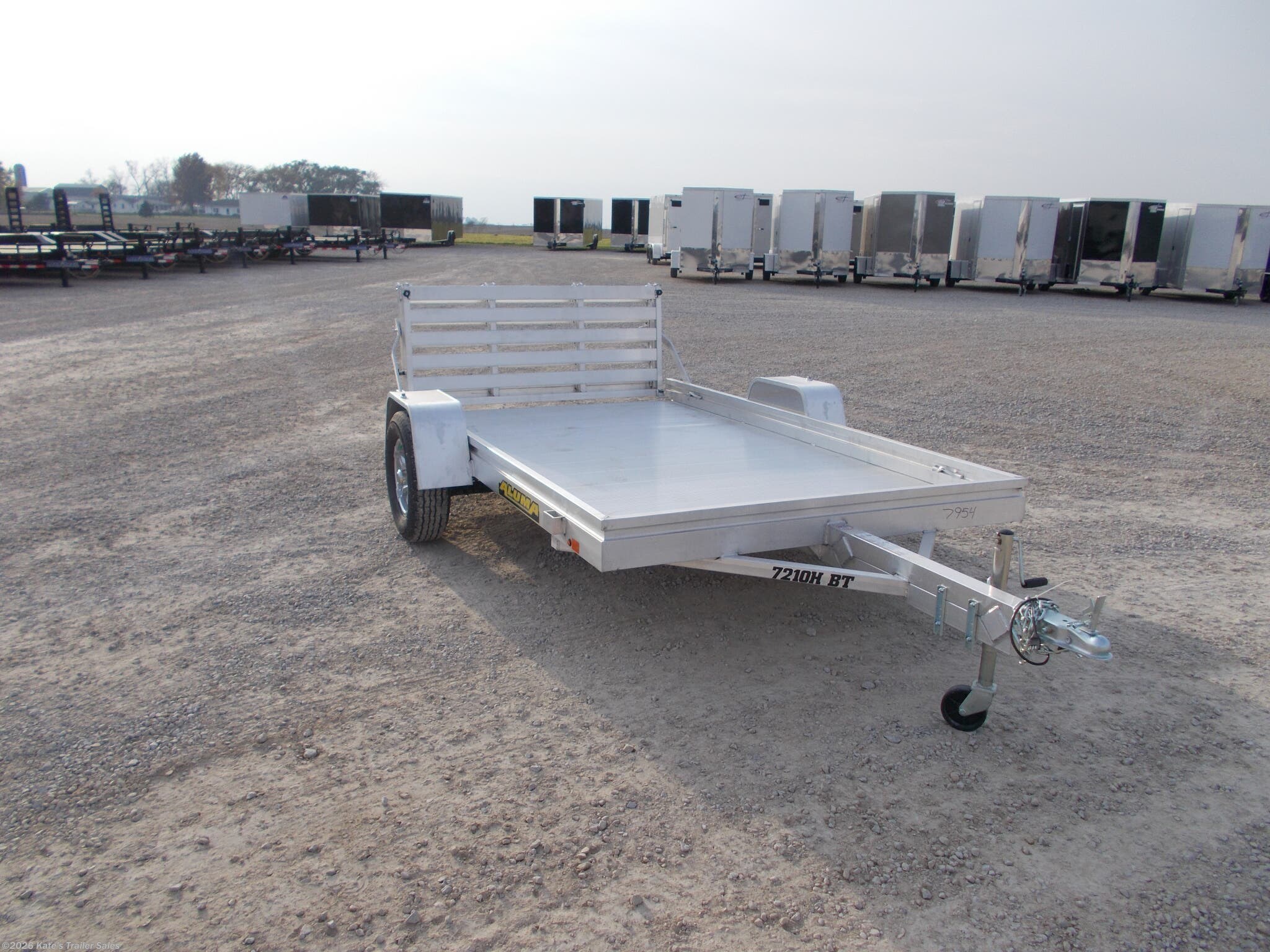 2024 Aluma 7210H-S-BT 10' Aluminum ATV utility Trailer With Bi Fold Gate