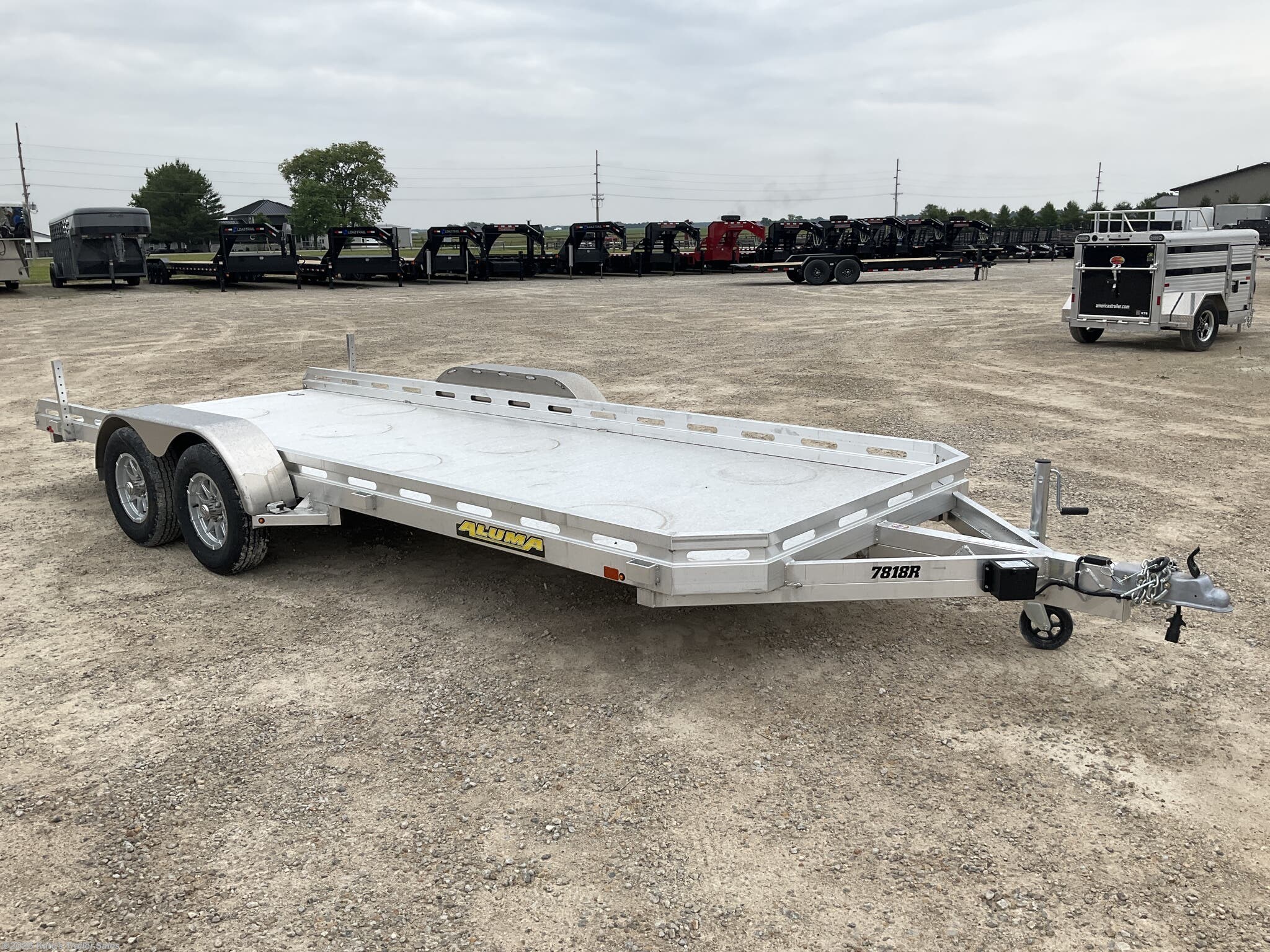 2026 Aluma 7818TA-R 18' Tandem Axle Utility Trailer / Slide Out Ramps