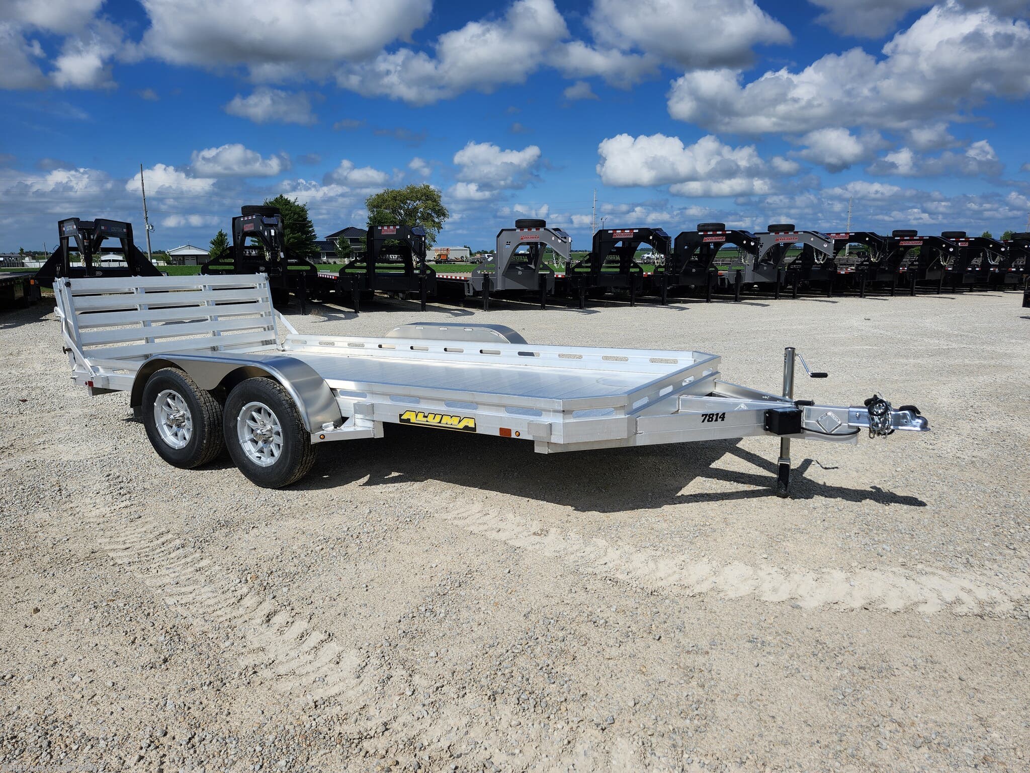2026 Aluma 7814TA-BT 14' Tandem Axle Utility / BI-Fold Gate