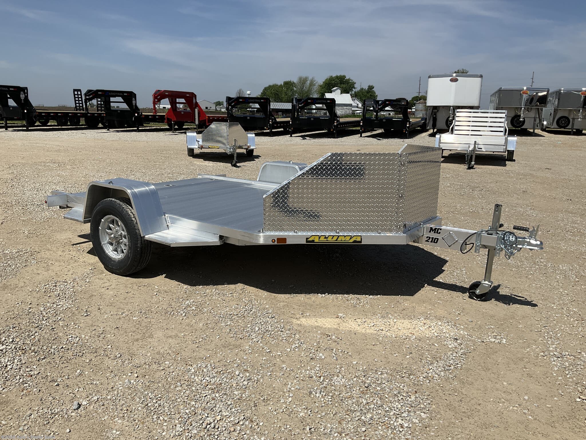 6x11 Motorcycle Trailer for sale | New Aluma MC210 (2) Motorcycle ...