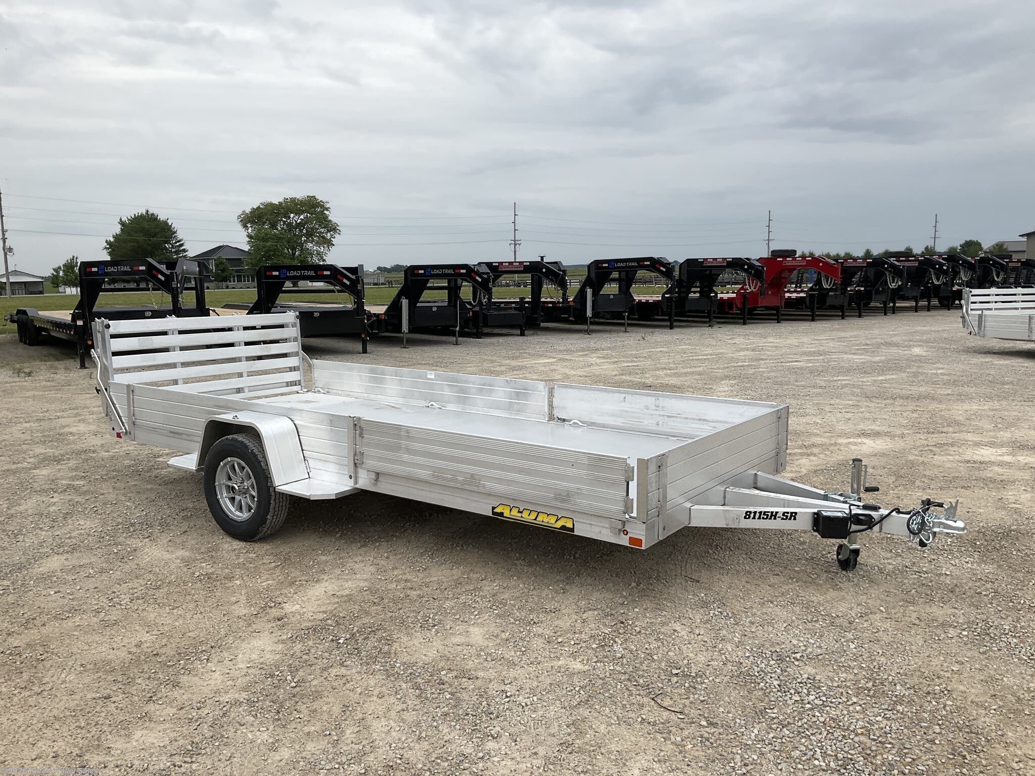 2026 Aluma 8115S-R-BT-SR 15' Aluminum HD Utility Trailer / Side Load Ramps