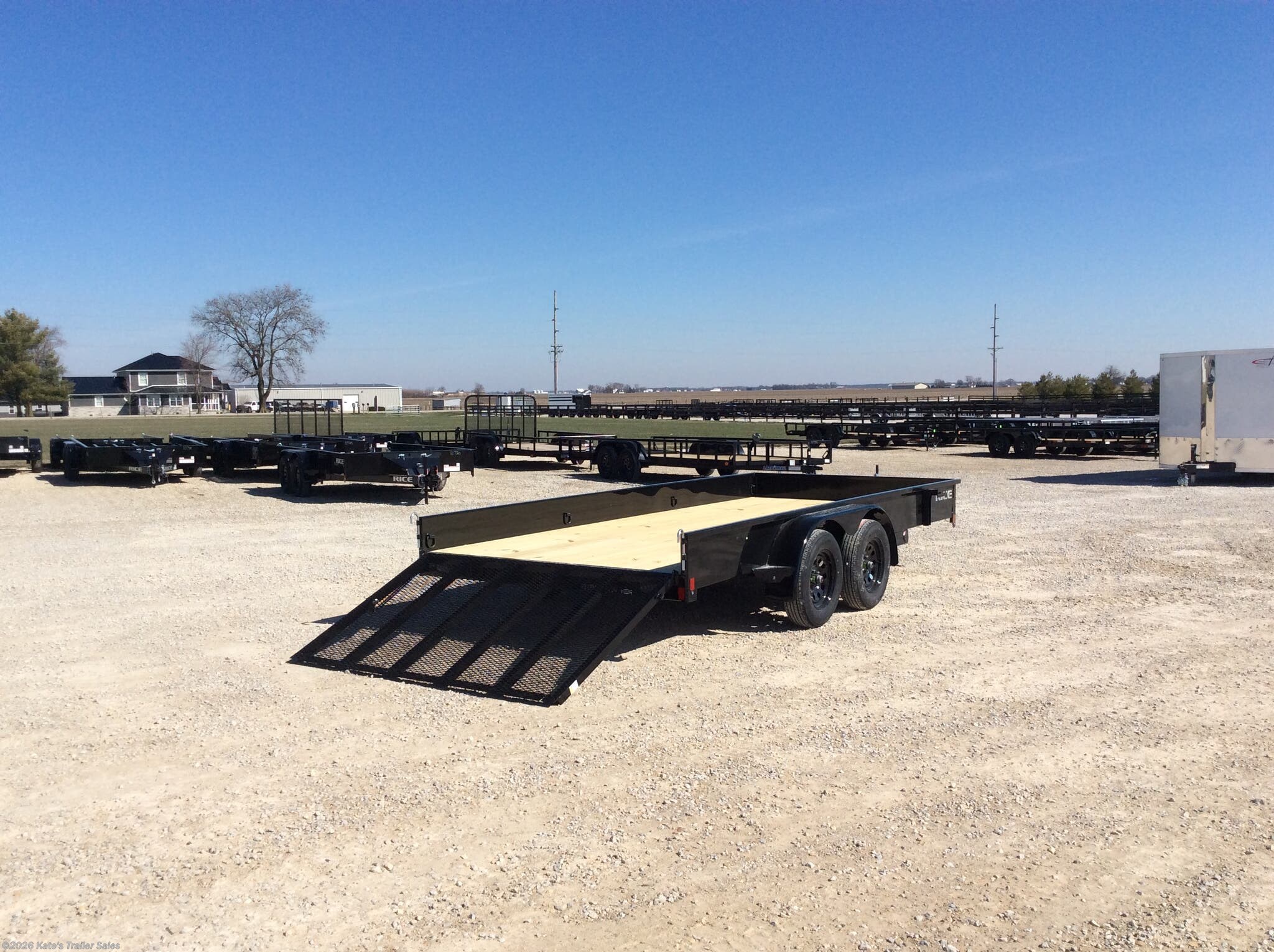 2025 Rice Trailers Tandem Stealth 82X16 Solid Side Tandem Axle w/ Toolbox