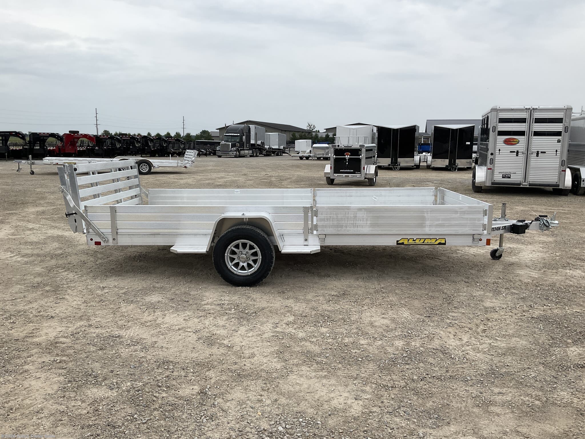 6x14 Utility Trailer for sale | New Aluma 8114H-S-EL-R-BT-SR 14' Single ...