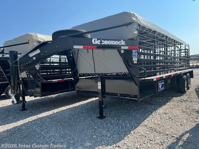 2025 Gooseneck Trailers GN 24X6.8 Steel Stock w/Canvas Top