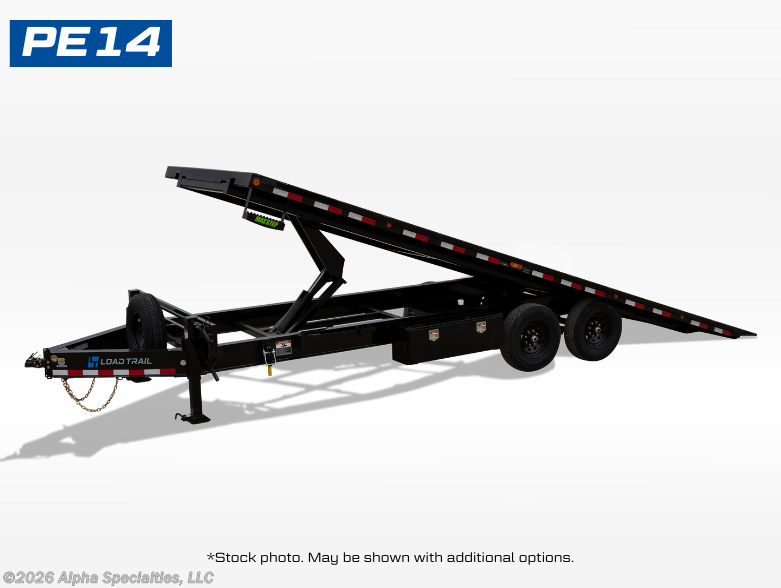 2026 Load Trail PE 102" x 24' Tandem Pintle Hook Equipment Tilt Deck