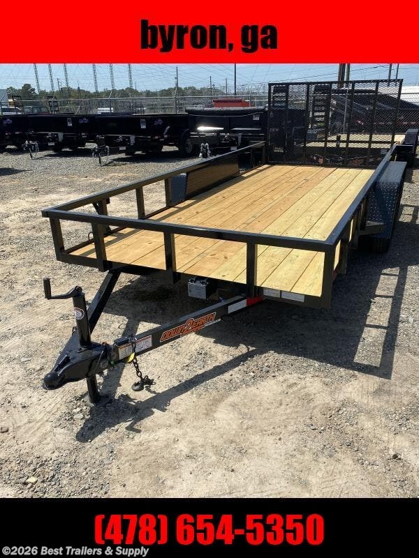 6x16 Utility Trailer for sale | New Down 2 Earth 82x16 TA Wood Deck ...