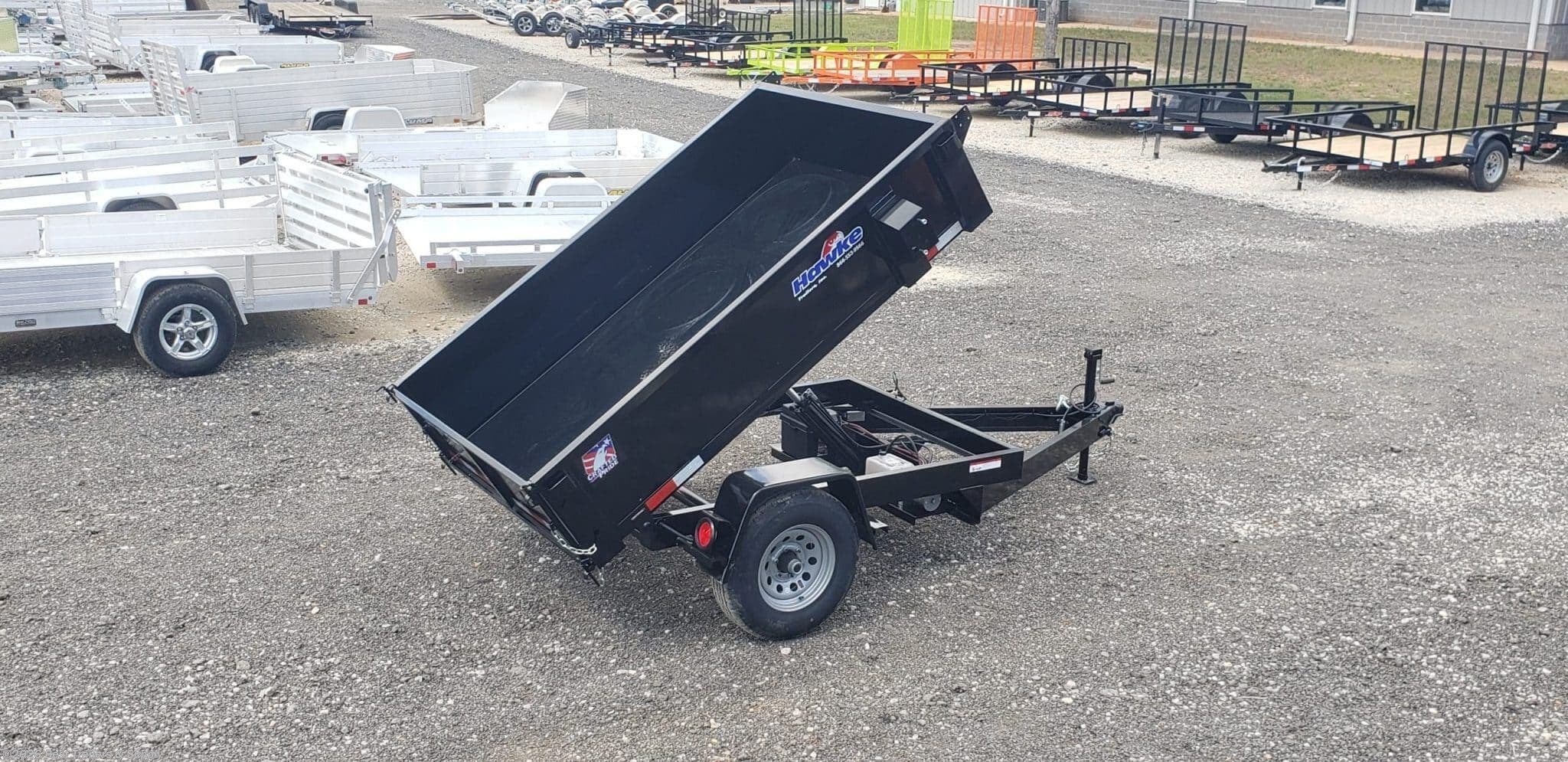 Dump Trailer for sale | New Hawke 5x8 5k Single Axle Small Dump Trailer ...