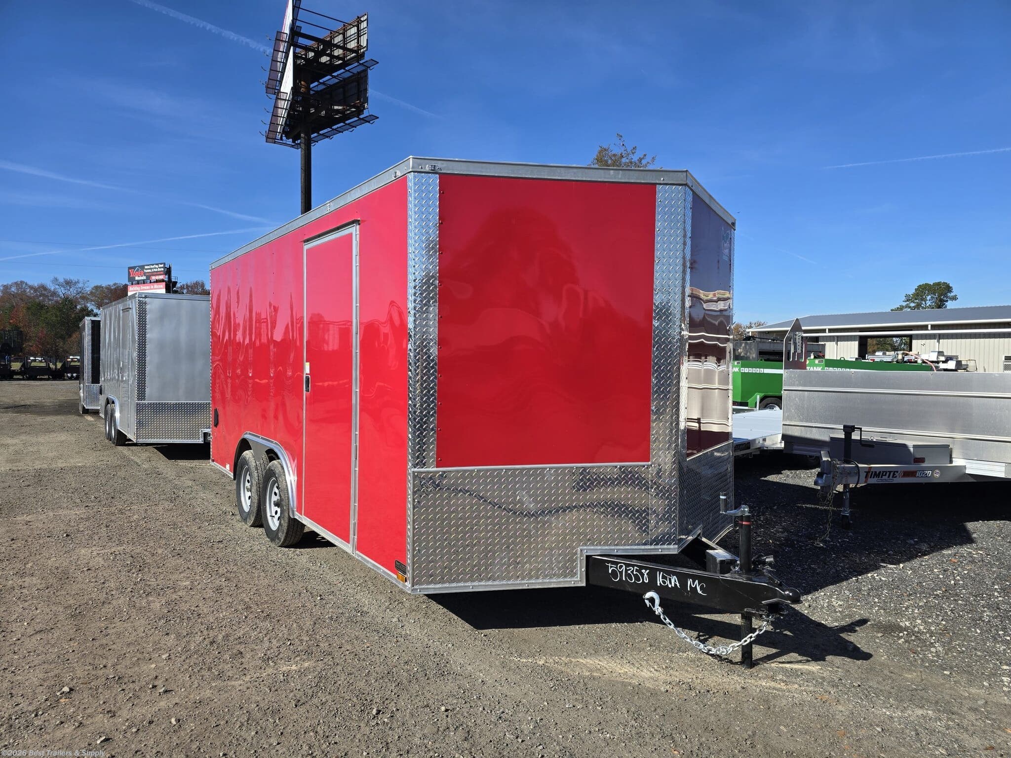 Cargo Trailer for sale | New Quality Cargo 8.5x16 Red Enclosed Trailer ...