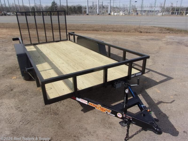 Utility Trailer for sale | New Down 2 Earth 76x14 TA Wood Deck Tandem ...