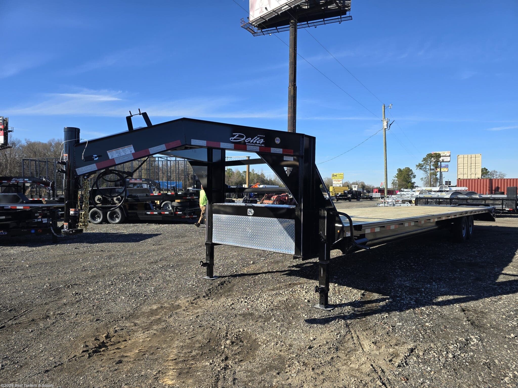 Equipment Trailer for sale | New Delta 40' Gooseneck Flatbed Deck Over ...