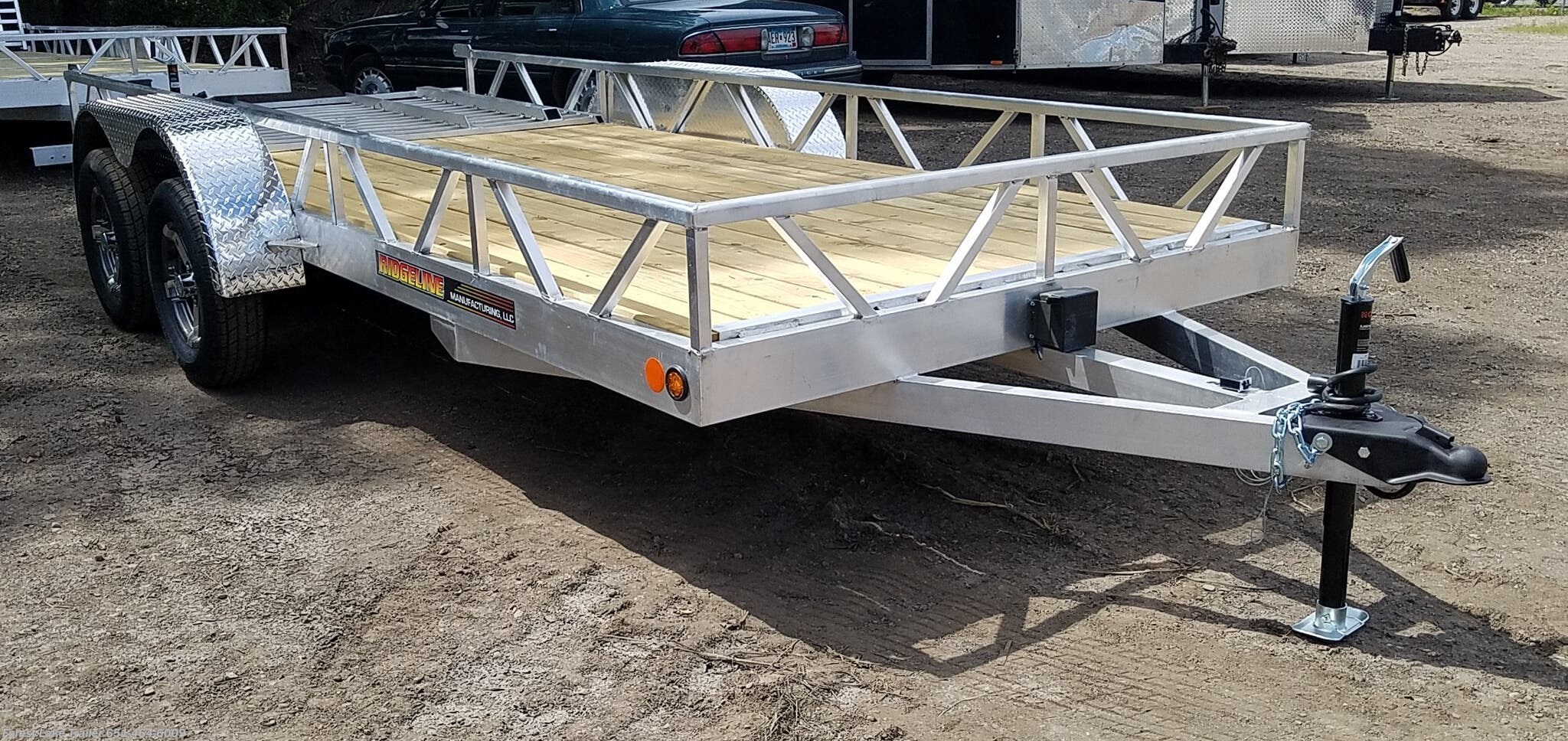2021 Ridgeline 6'6”x18’ Tandem Axle Aluminum Utility Trailers Bi-