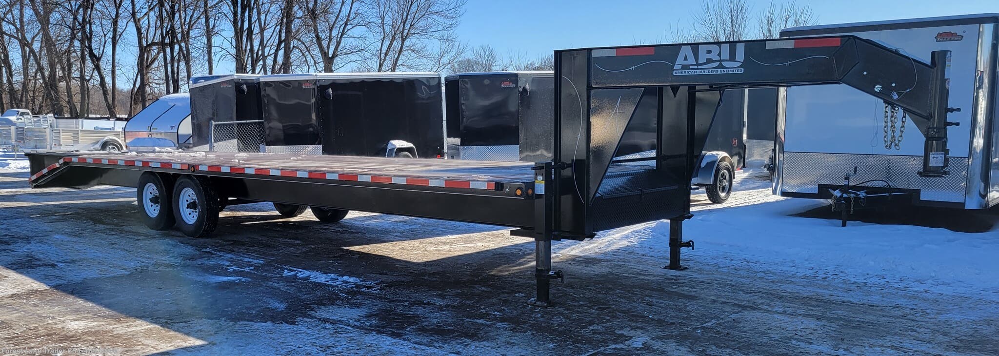 2022 ABU 32' 16K Deckover Gooseneck Equipment Trailer