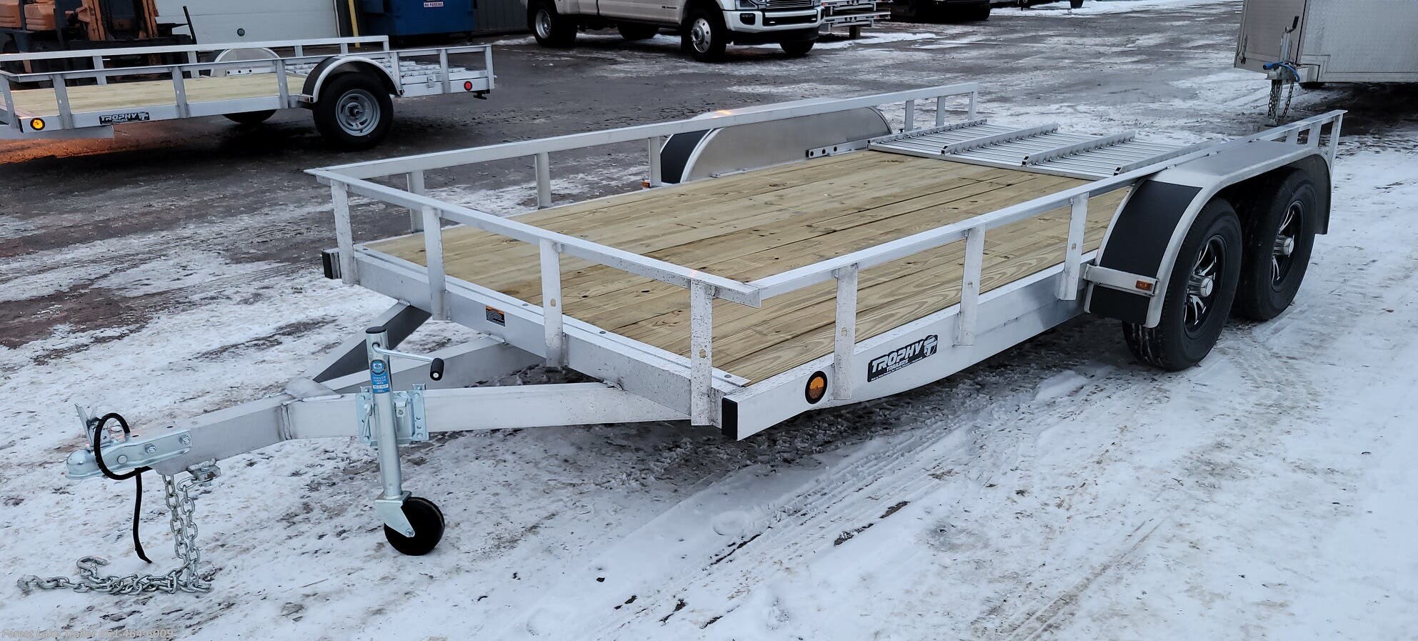 2023 Trophy 7x14 Tandem Axle Aluminum Utility Trailer
