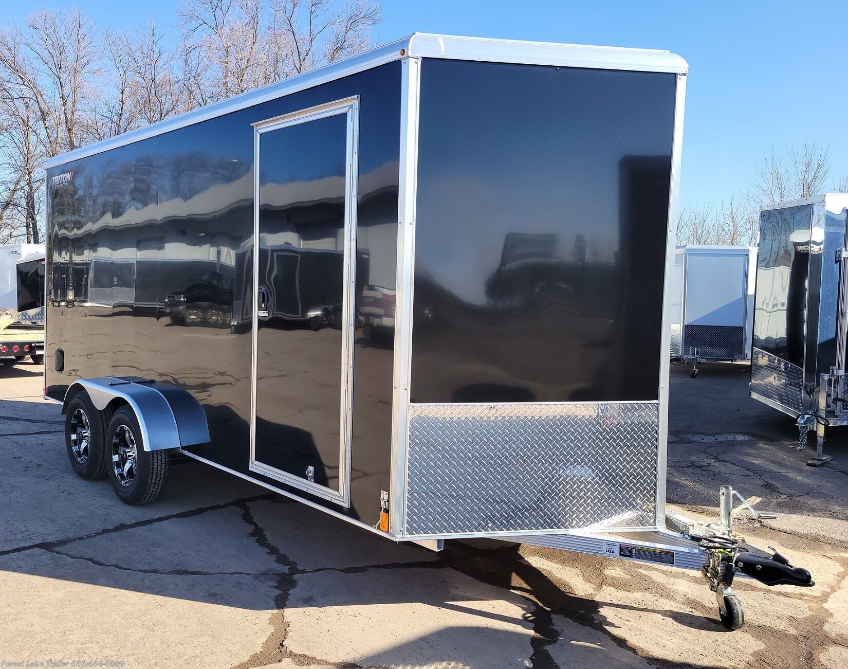 2024 Triton Trailers Vault 7x16 7'h Aluminum ATV UTV Cargo Trailer b dm