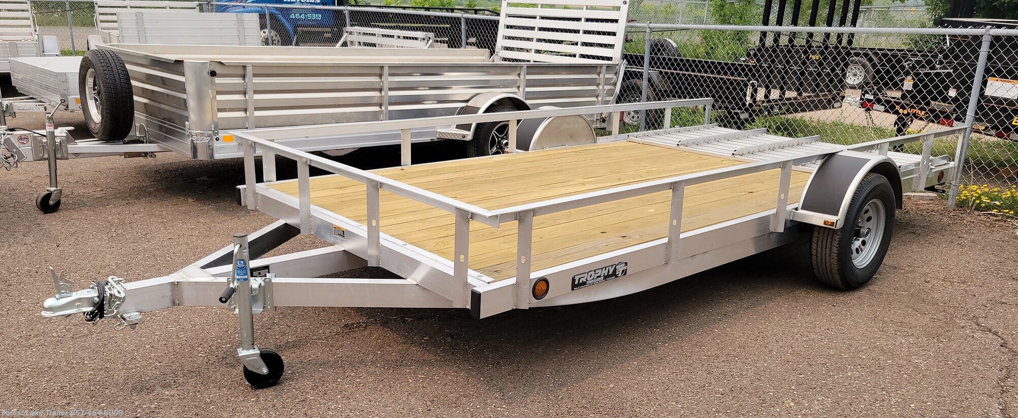 2024 Trophy 7x14 Single Axle Aluminum Utility Trailer