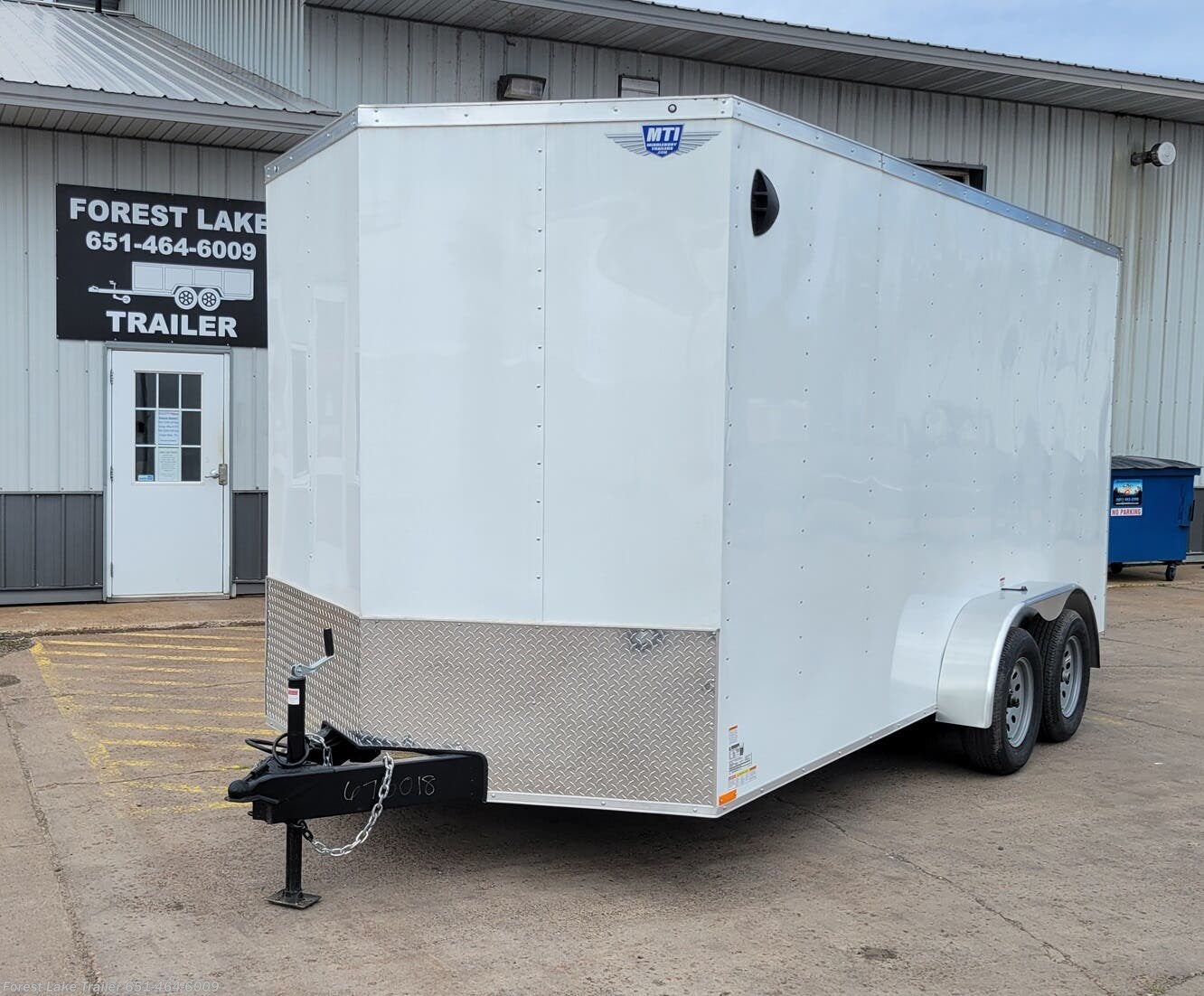 2025 MTI MWT 7x16 7'h 7k V Front Enclosed Trailer w/Ramp w