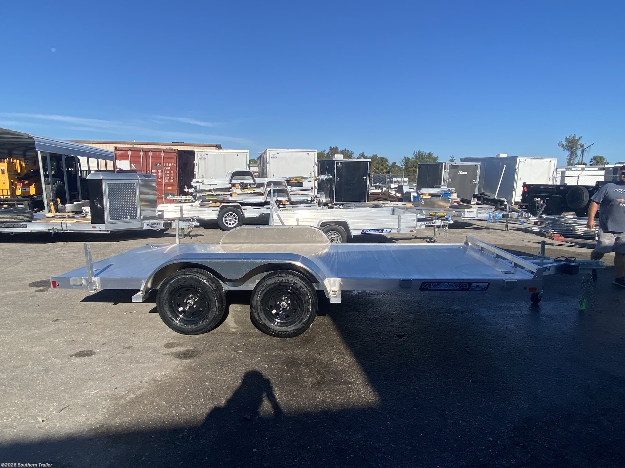 2025 Aluma 8216 16' Aluminum Car Hauler Trailer 7K GVWR