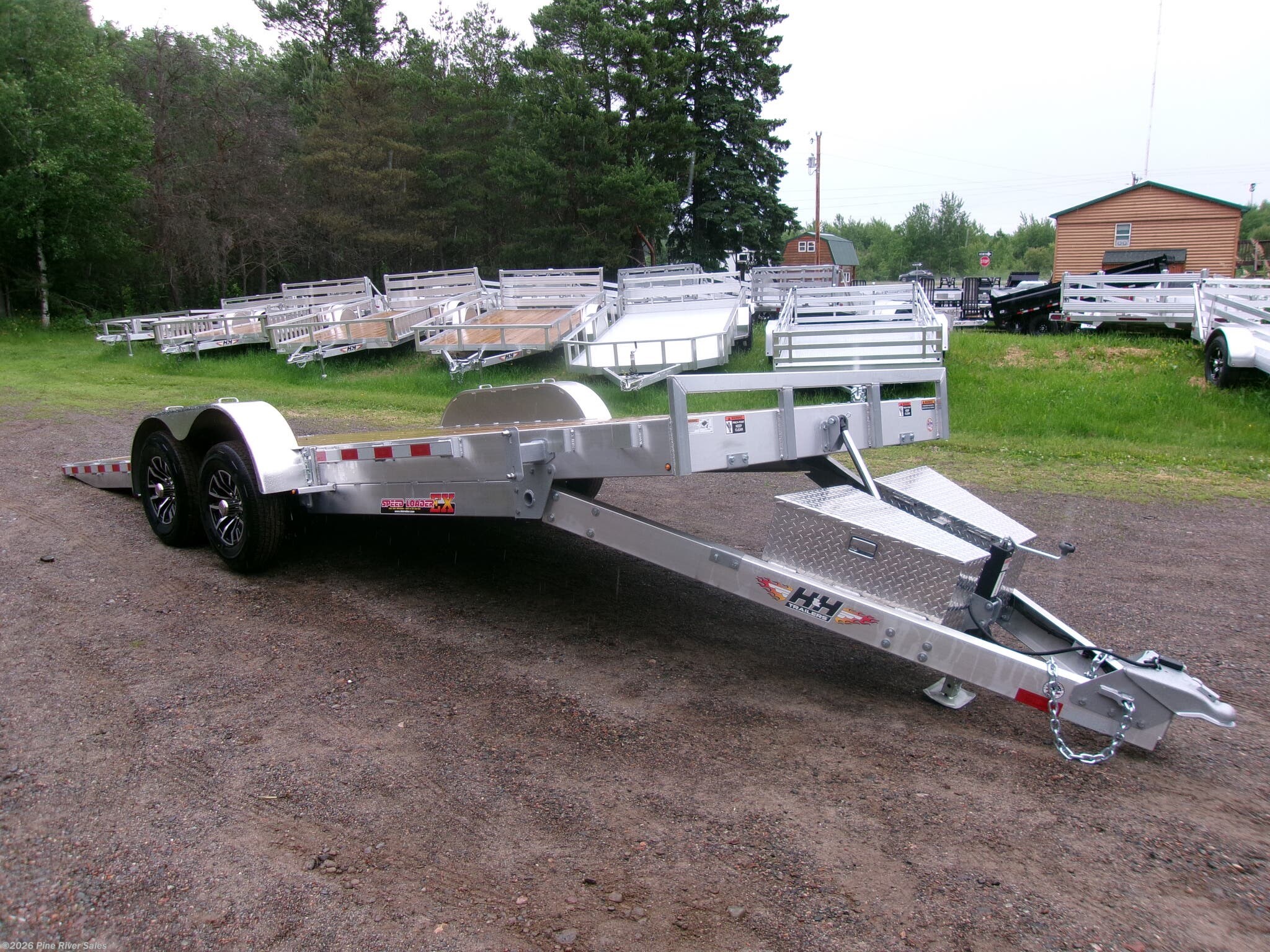2026 H&H 22' Alum, 10K Speed Low pro Electric Tilt Trailer