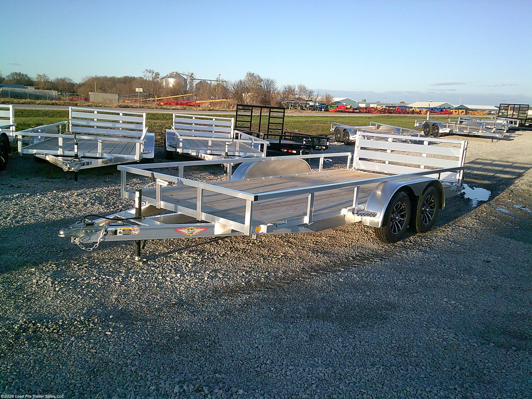2025 H&H H8216TRSA-070 82X16 Aluminum Rail Side utility Trailer 7K