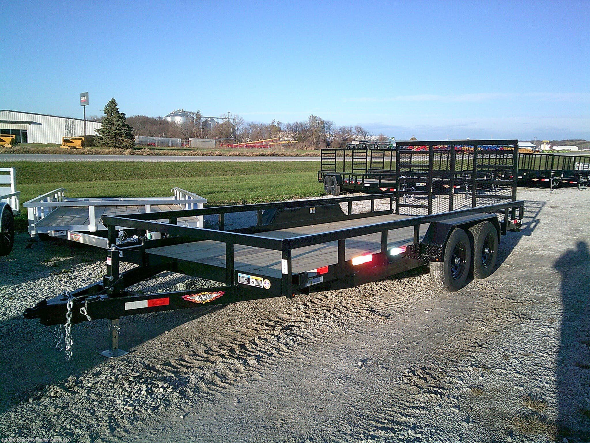 2025 H&H H8218HTRS-100 82X18 Heavy Duty Rail Side Utility Trailer 9900K
