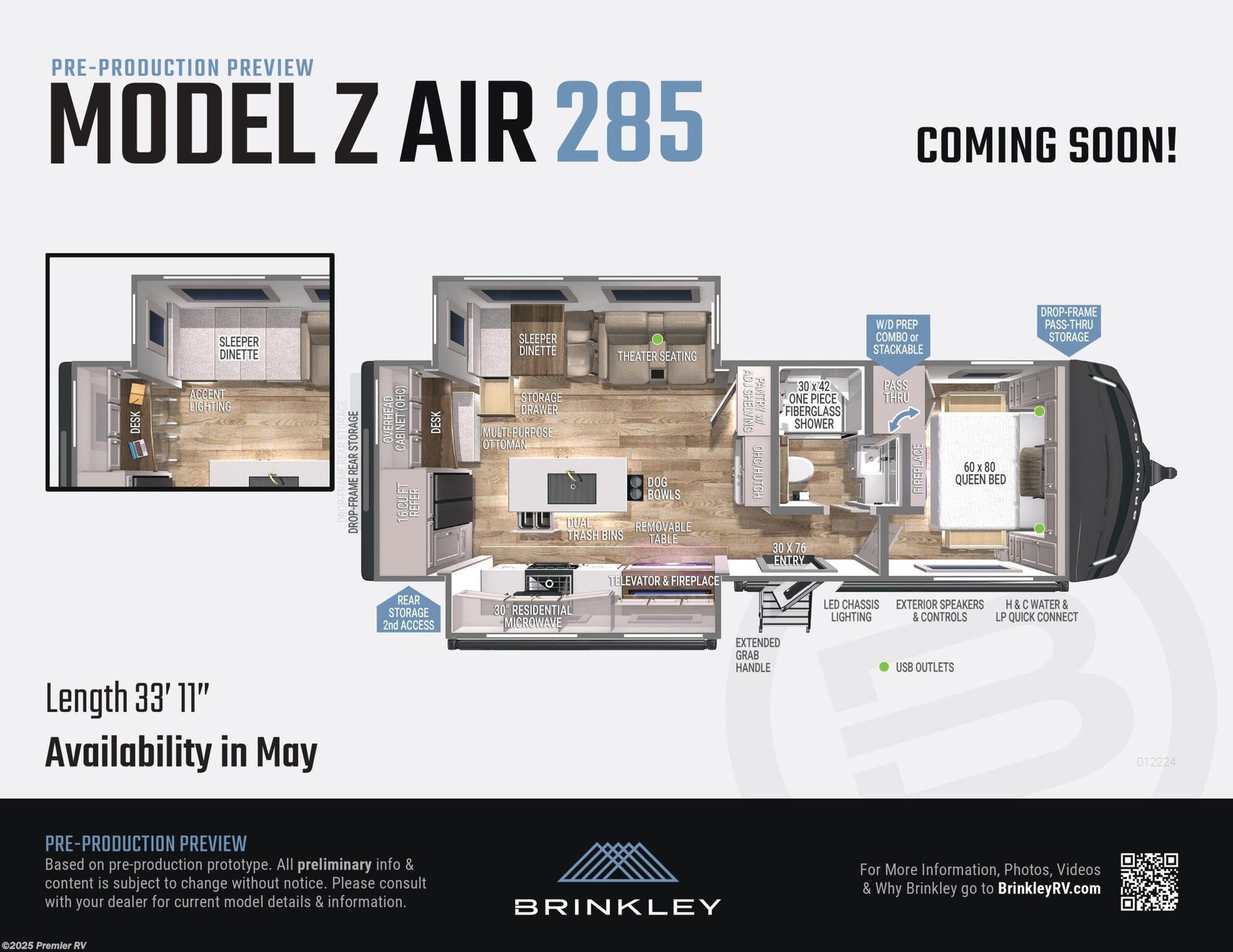 2025 Brinkley RV Model Z AIR 285 RV for Sale in Blue Grass, IA 52726 | 2193 | RVUSA.com Classifieds