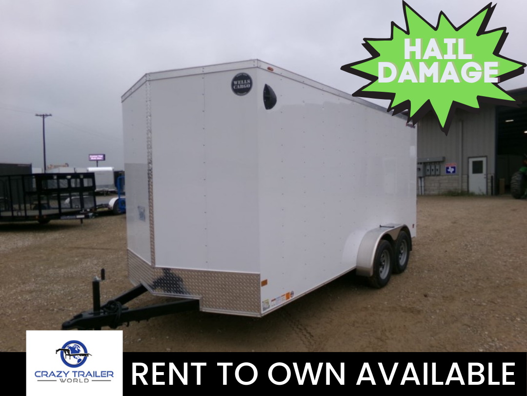 2023 Wells Cargo 7X16 Extra Tall Enclosed Cargo Trailer