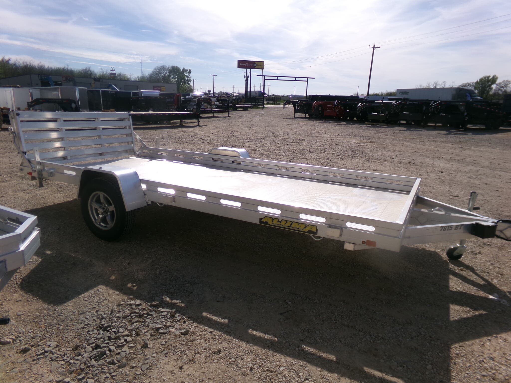 2024 Aluma 7815S 15' Aluminum ATV/UTV Utility Trailer